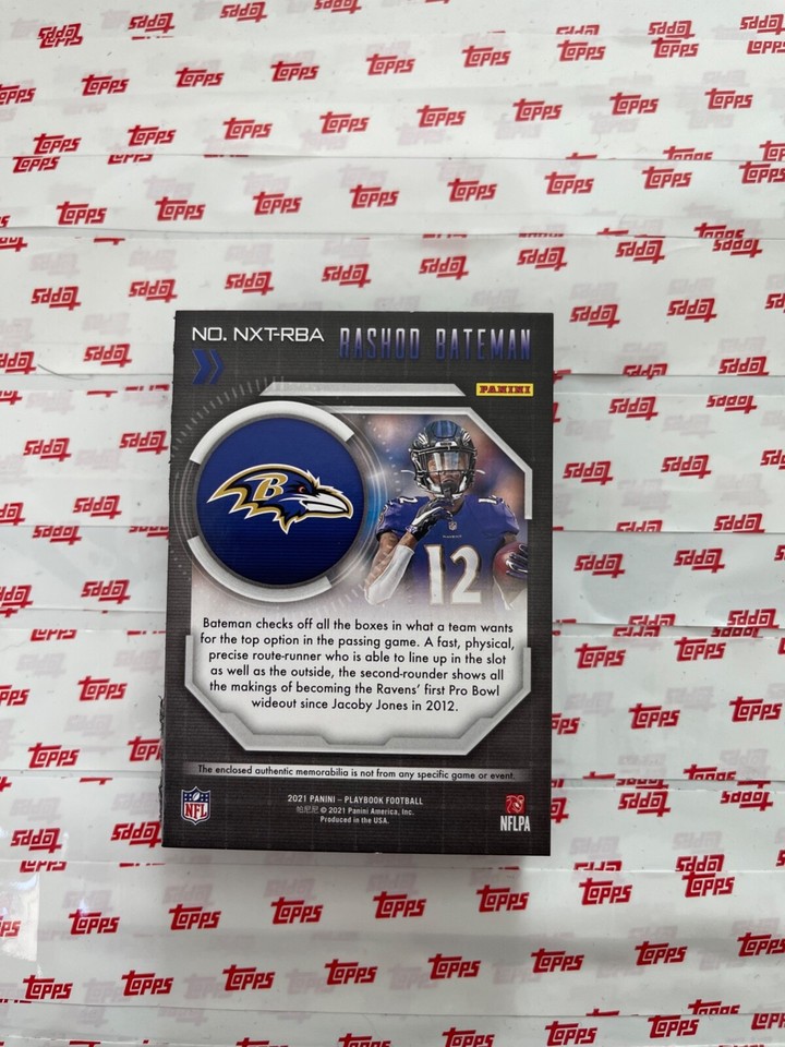 2021 Panini Playbook Football Rashod Bateman Next Up Insert NXT-RBA | eBay