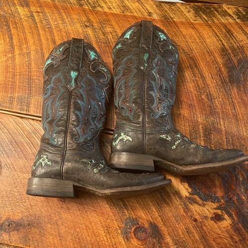 Women’s Stetson’s Boots Python Shade Blue/Turquoise, DK Brown L/Black ...