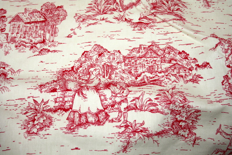 60 INCH WIDE - RED AND WHITE TOILE - 100% COTTON FABRIC | eBay