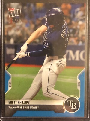 2021 Topps Now #823 Brett Phillips Tampa Bay Rays 39/49 | eBay