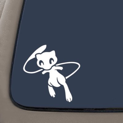 Pokemon Mew Decal Sticker Window car truck SUV 6" White | eBay