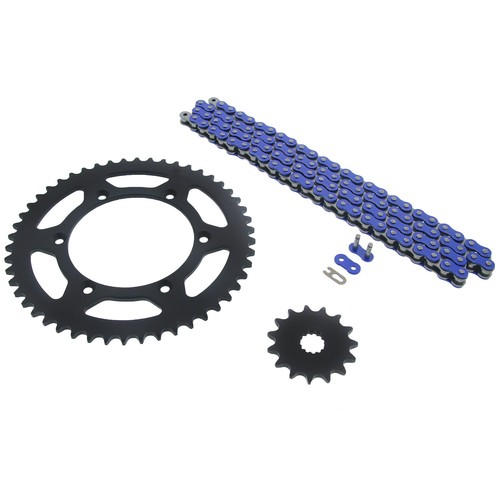 Blue Non-O Ring Chain & Sprockets fit Yamaha YZ250 & YZ400F 15/50 114L ...