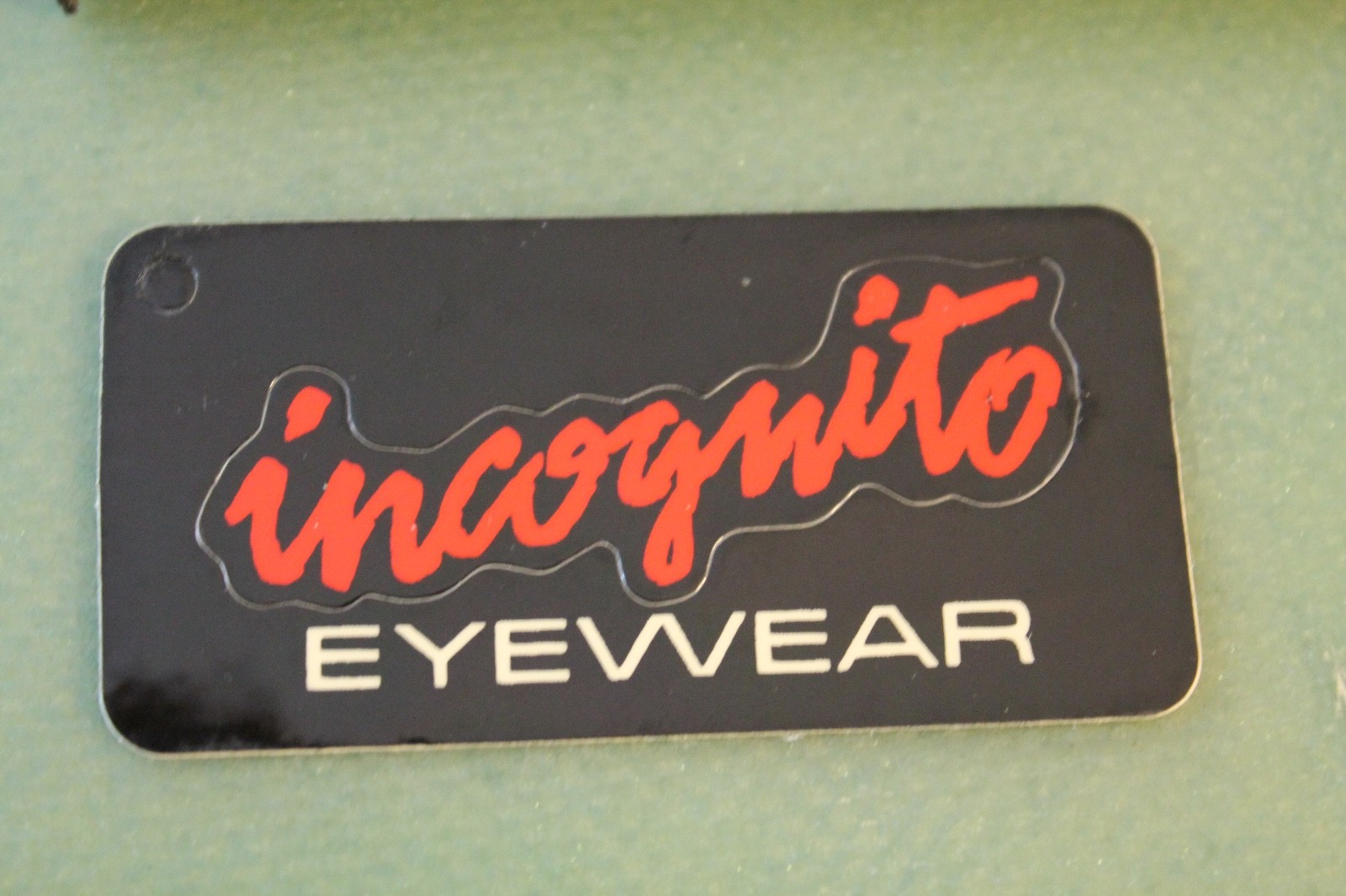 INCOGNITO Eyewear Sunglasses Shades Vintage 80s Surfing Tag STICKER | eBay