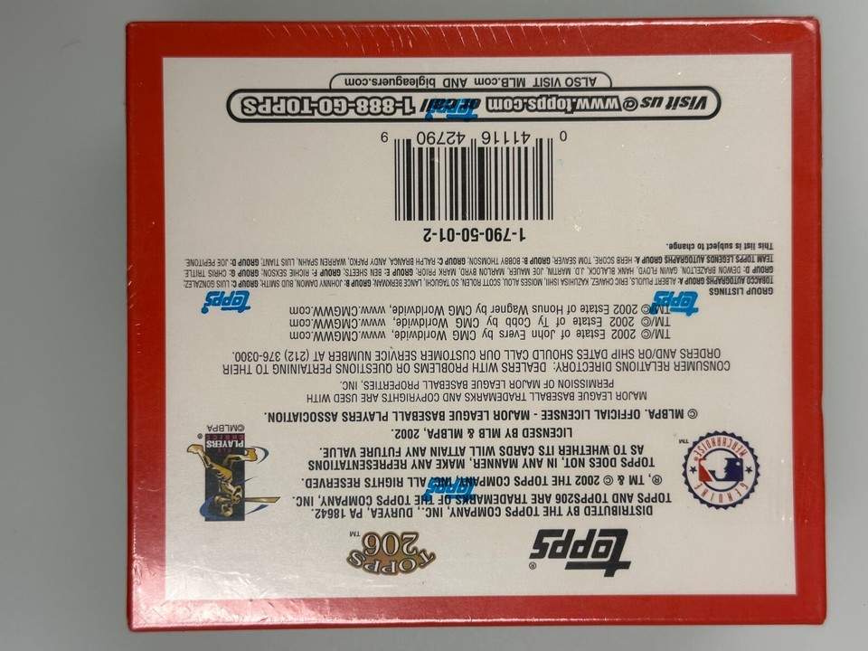 2002 Topps T206 Series 2 Baseball Hobby Box Sealed Griffey Jr Ripken Jr ...