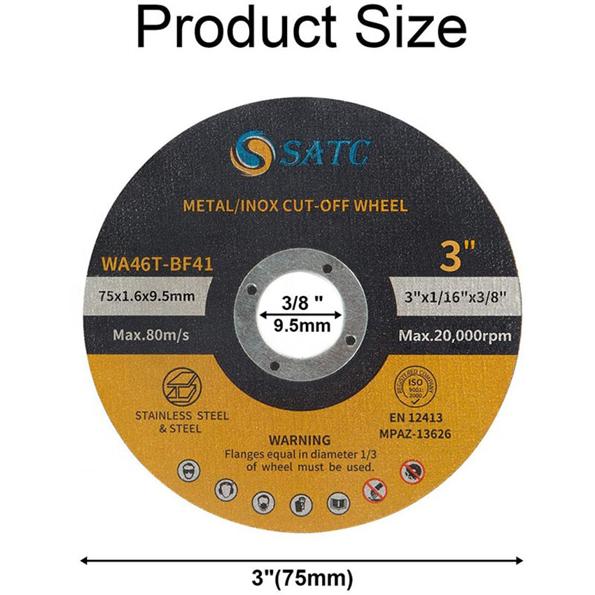 25PCS 3in Cut Off Wheels 3"x1/16"x3/8" Arbor Metal Cutting Disc Die ...