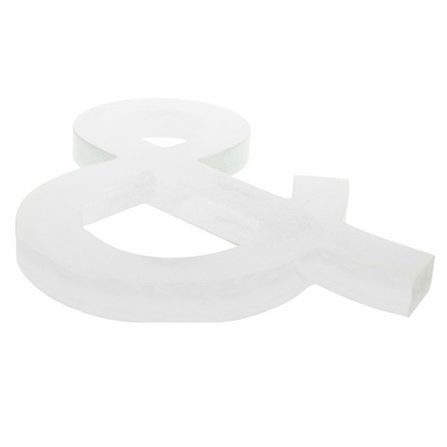 Arial Font White Painted MDF Wood Symbol & Ampersand 6 Inches - Walmart.com