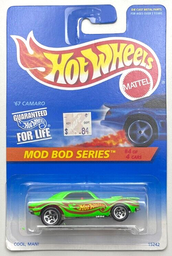 Hot Wheels - Mod Bod Series - Green '67 Camaro - New on Card | eBay