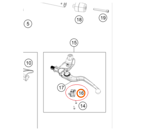NEW OEM KTM CLUTCH SWITCH 200 390 DUKE ADVENTURE 2020 2021 2022 2023 ...