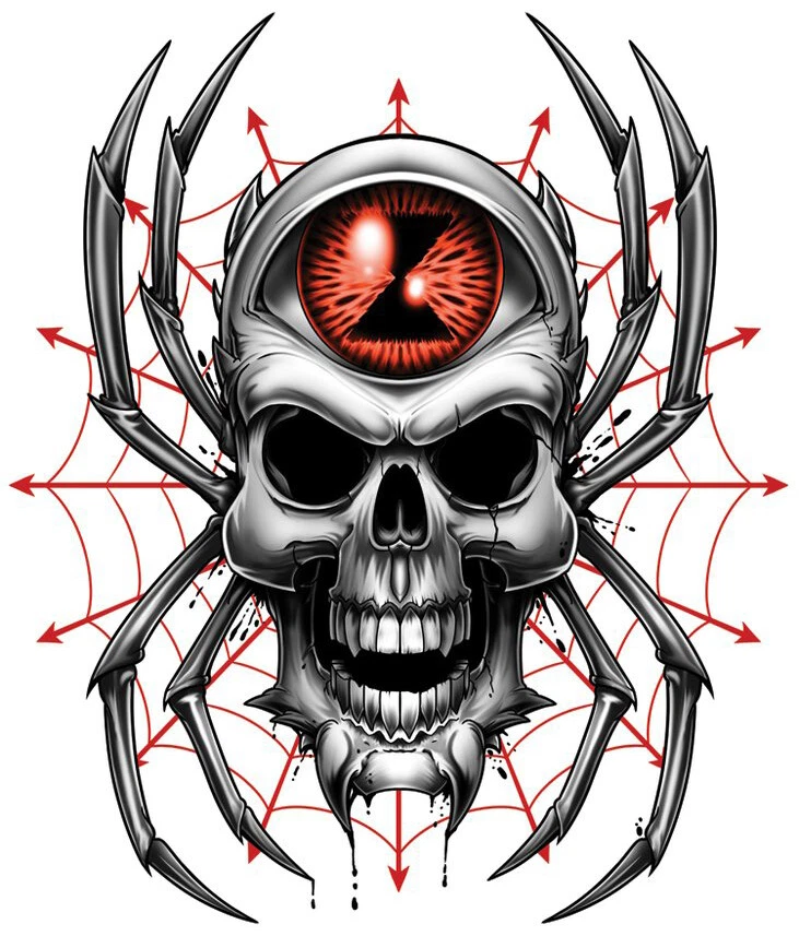 Skull Spider Tattoos
