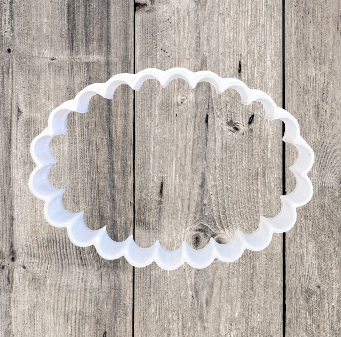 Scalloped Oval Cookie Cutter Fondant Biscuit - 3 Sizes! Icing Bake 6cm ...