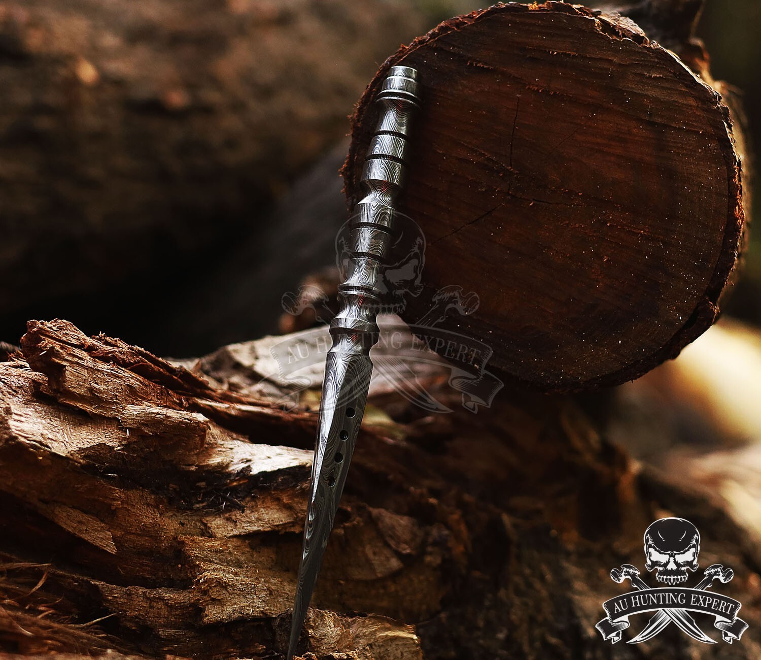 Custom HAND FORGED Damascus Tri dagger/ Spikes with Beautiful handle ...