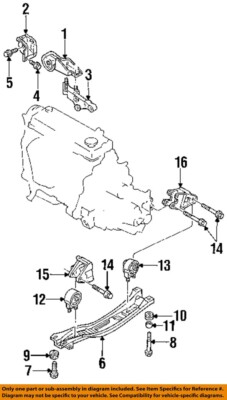 FORD OEM 94-97 Aspire EngineTransaxle Engine Mounting-Rear Bracket ...