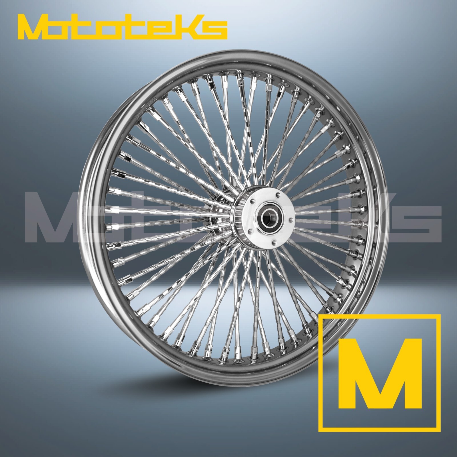 21" 21X3.5 FAT SPOKE WHEEL 52 DIAMOND STAINLESS SPOKES FOR HARLEY ...