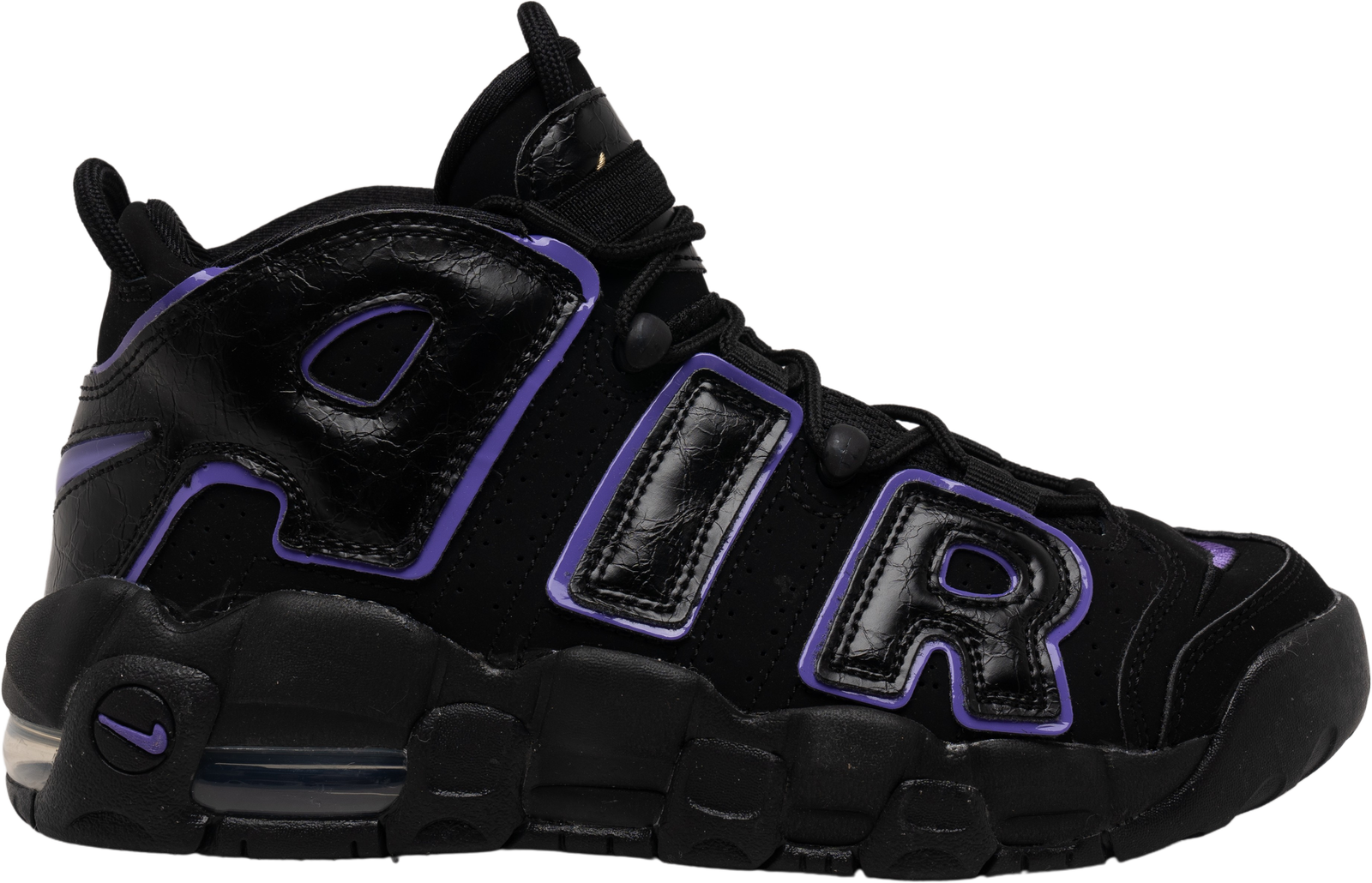 Size 7 (GS) - Nike Air More Uptempo Low Black Action Grape for sale ...