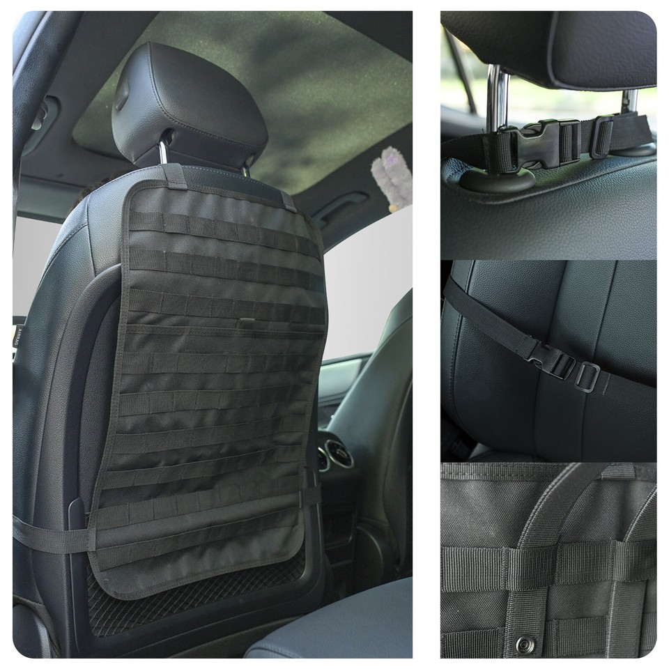Universal Tactical Vehicle MOLLE Panel Car Seat Back Organizer ...