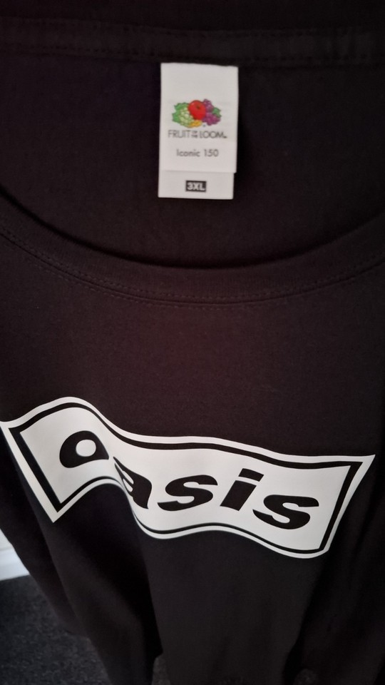 Men's Oasis Tshirt 3xl 52-54 Inch Chest Live Tour 25 black Brand New | eBay