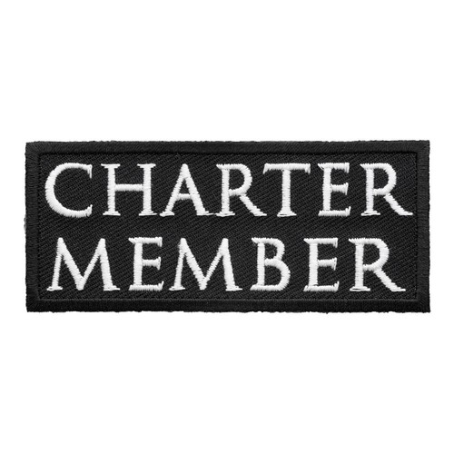 Charter Member Black & White Patch, Biker Club Patches | eBay