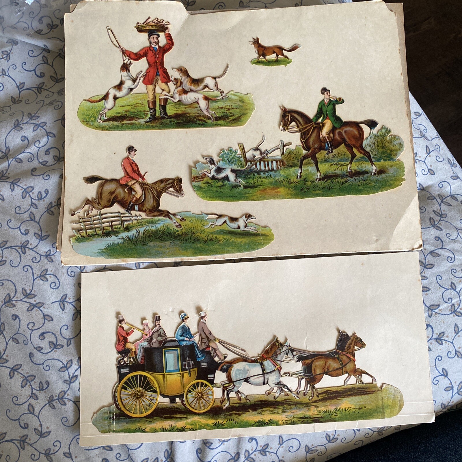Vintage Hunting Theme Paper Die Cuts | eBay