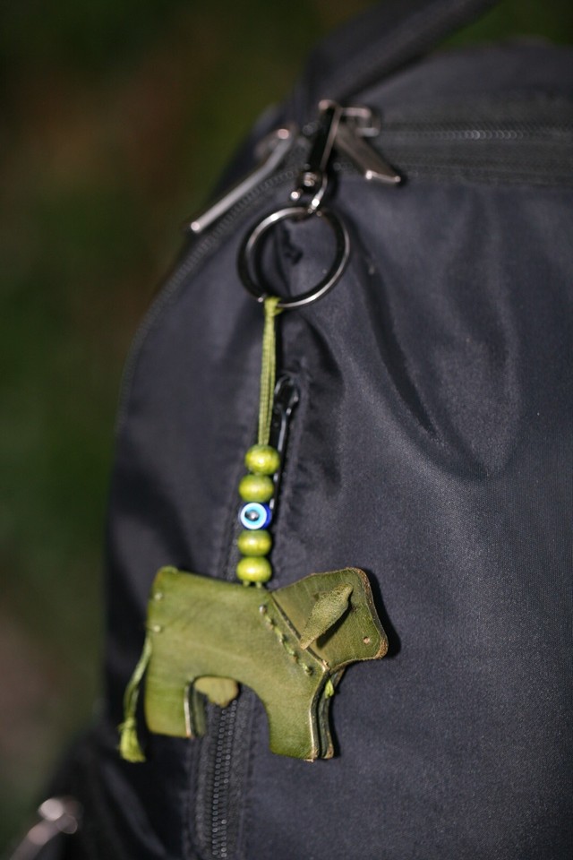 Leather Elephant Keychain, Charm for Women's Purse & Bags | Handmade ...