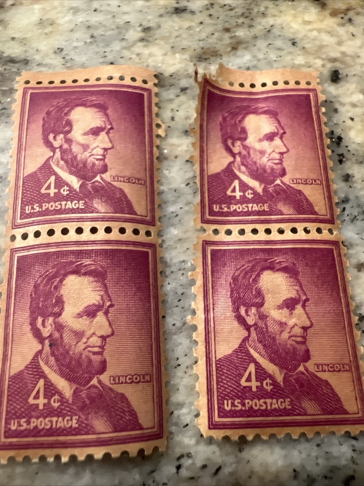 Abraham Lincoln 4 cent stamp purple very rare, Gem! | eBay