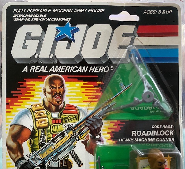VINTAGE HASBRO GI JOE 1985 ROADBLOCK V2 MOC 34 BACK SEALED BATTLE ...