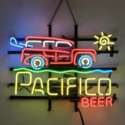 Cerveza Pacifico Beer Neon Sign 19x15 Beer Bar Pub Man Cave Wall Decor ...