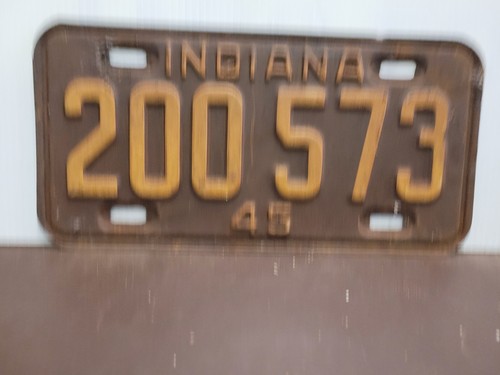 1945 INDIANA License Plate Tag Original. | eBay