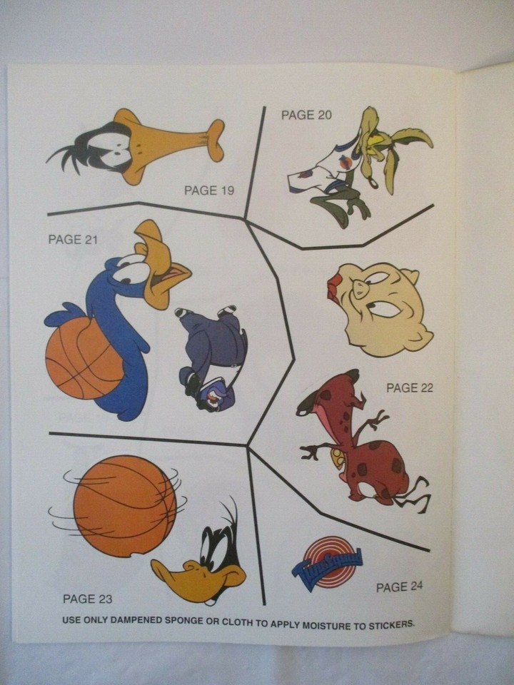 Michael Jordan's Secret Stuff Sticker Book Space Jam Bugs Bunny ...