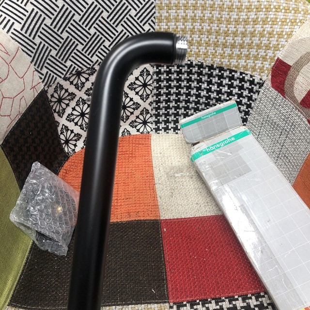 Hansgrohe 27413670 Brausearm 38 9 cm Mattschwarz Shower arm -Matte ...