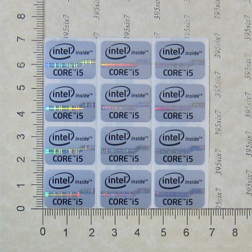 Laptop PC Processor Sticker (1st 3rd 4th 6th 7th 8th 9th 10th Gen) x 12 ...