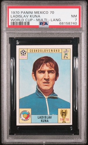 1970 Panini World Cup Mexico 70 Ladislav Kuna Multi-Language PSA 7 NM ...
