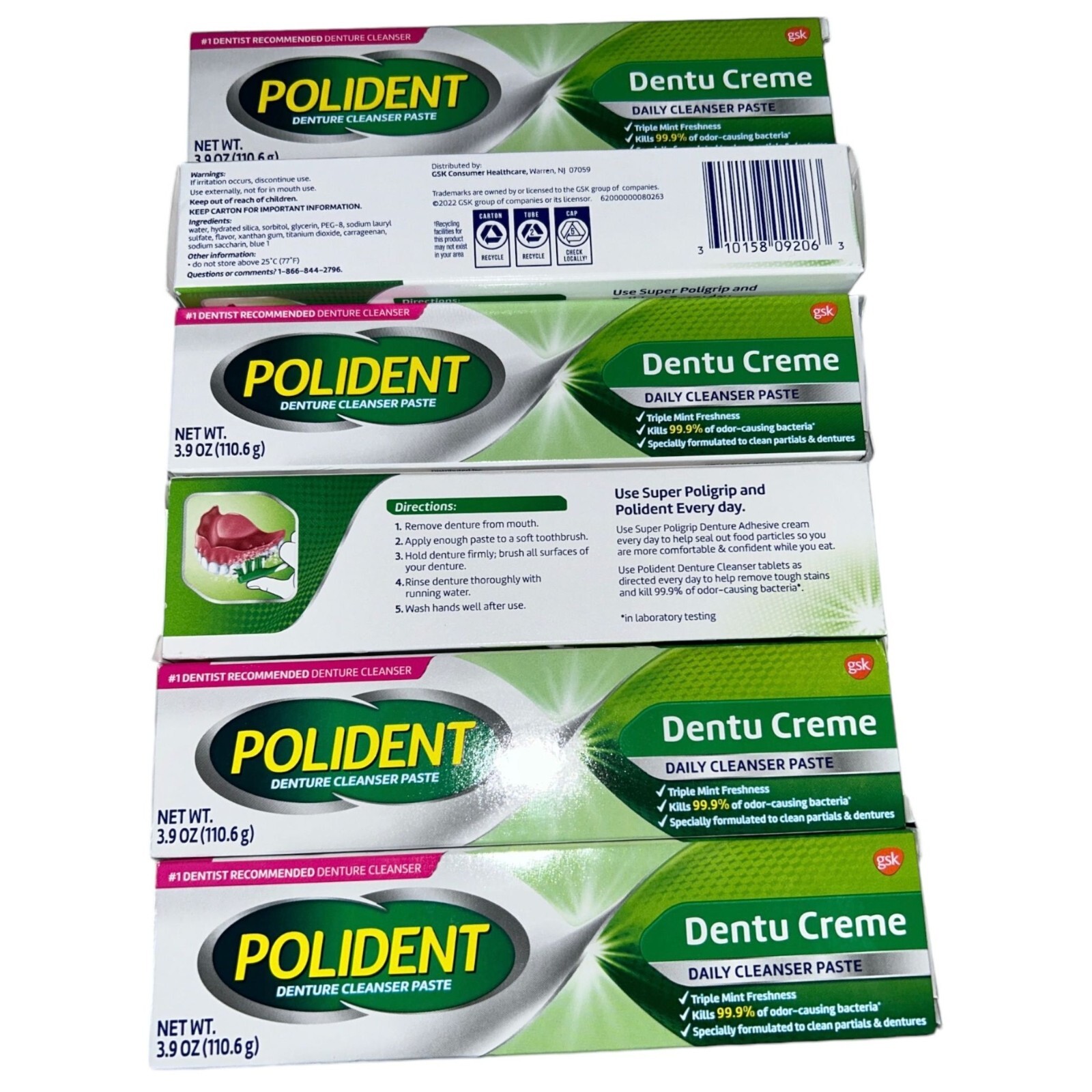 Polident Dentu-Creme Denture Cleaner - 3.9 oz, Pack of 6 | eBay