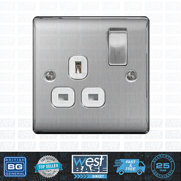 BG NEXUS METAL BRUSHED STEEL Switches Sockets Decorative Light ALL ...