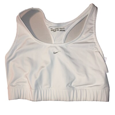 NWT Nike Pro Team Dri Fit Seamless Team Sports Bra White Size XL | eBay