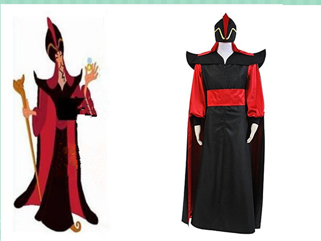 Aladdin And His Lamp Cosplay Wizard Jafar Cosplay Costume Halloween ...