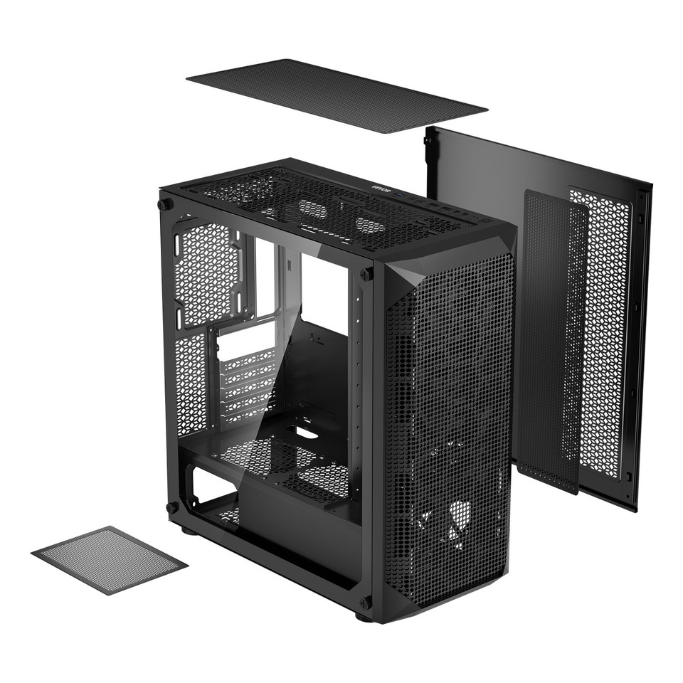 VEVOR PC Gaming Case Mid-Tower Computer Case with 4 x 120 mm Fans ATX/M ...