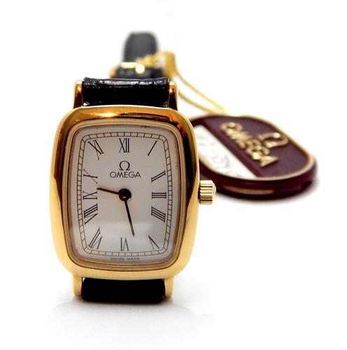 Watch OMEGA DeVille Tank Quartz 595.0099 Gold Plated 23x19mm Needs ...