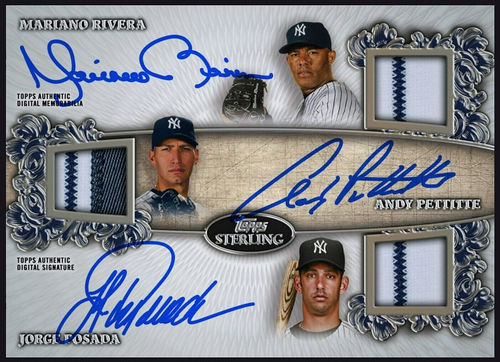 2020 Topps Sterling Triple Signature Rare - RIVERA PETTITTE POSADA ...