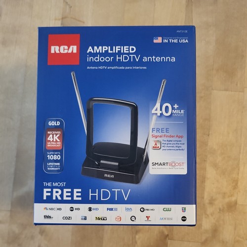 RCA Amplified Indoor HDTV Antenna 40 Mile Range ANT310E -New NIB ...