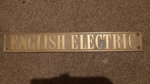 English Electric loco engine plate, Class 20, 37 etc | eBay UK