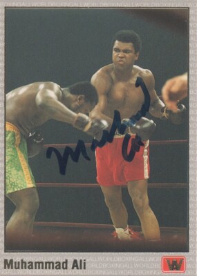*MUHAMMAD ALI*SIGNED*AUTOGRAPHED*CARD*ALL WORLD BOXING*1991 PROMO ...
