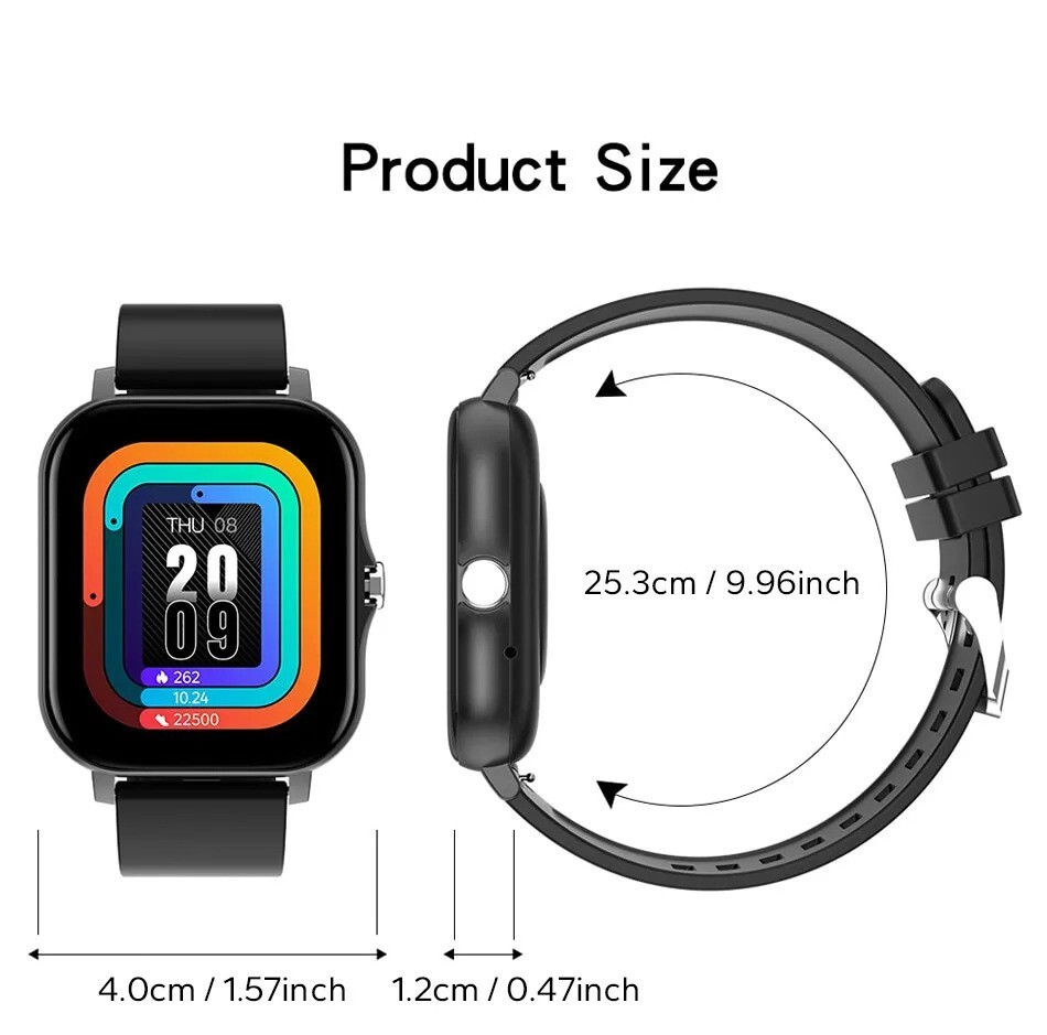 Smartwatch, iOS & Android,Waterproof, Multifunctional Silicone ...
