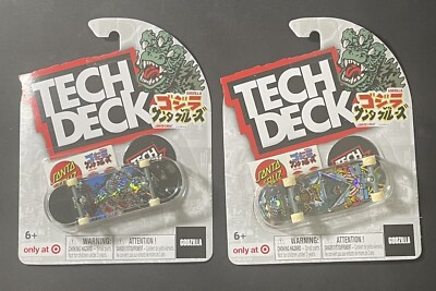 Tech Deck GODZILLA X SANTA CRUZ Fingerboard ULTRA RARE Set Of 2 Target ...