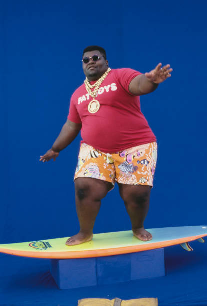 Darren 'Buff Love' Robinson of hip hop trio The Fat Boys 1987 OLD PHOTO ...