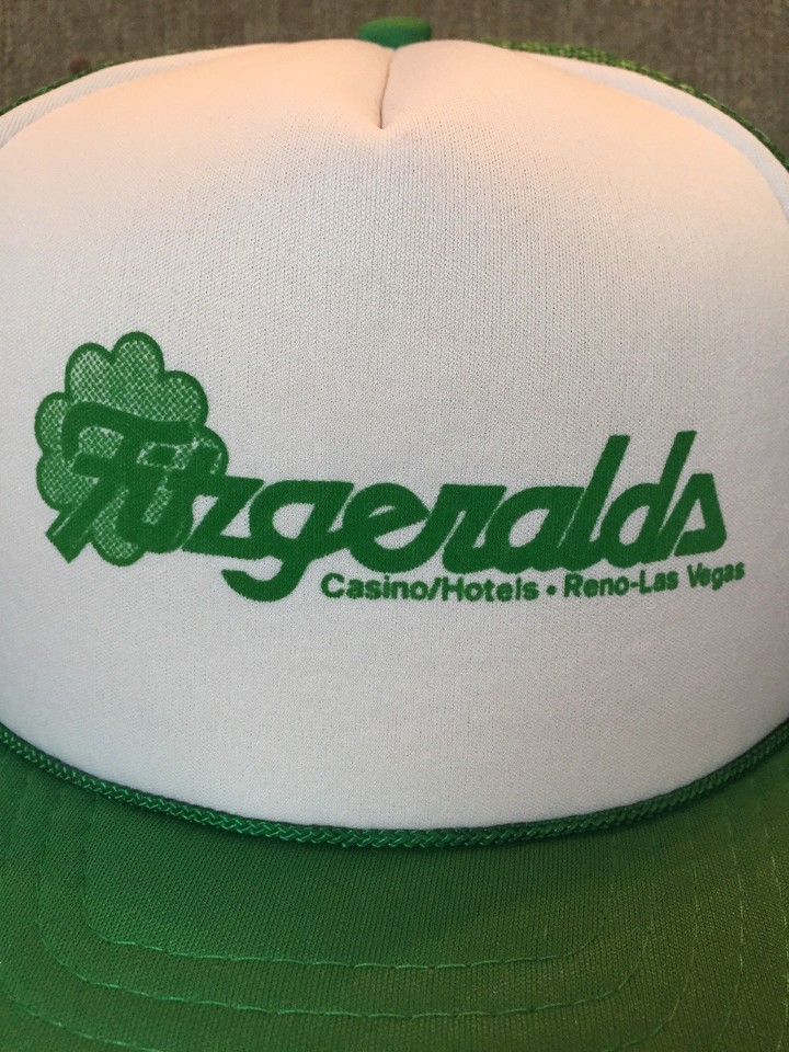 Vtg Fitzgerald’s Casino Hotel Mesh Snap Back Hat 1980's Reno Las Vegas ...