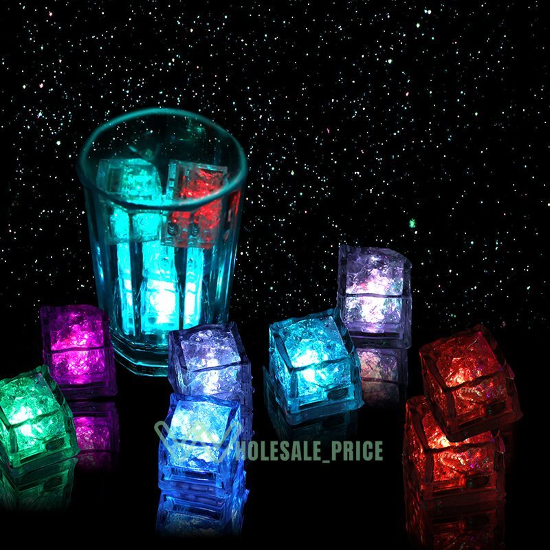 Flashing Ice Cubes Reusable REVO White LED Light Up Ice Cube™ | 12