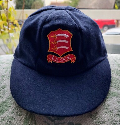 New Trad. Style Essex Retro Crest Navy Blue Woollen Cricket Caps, L ...