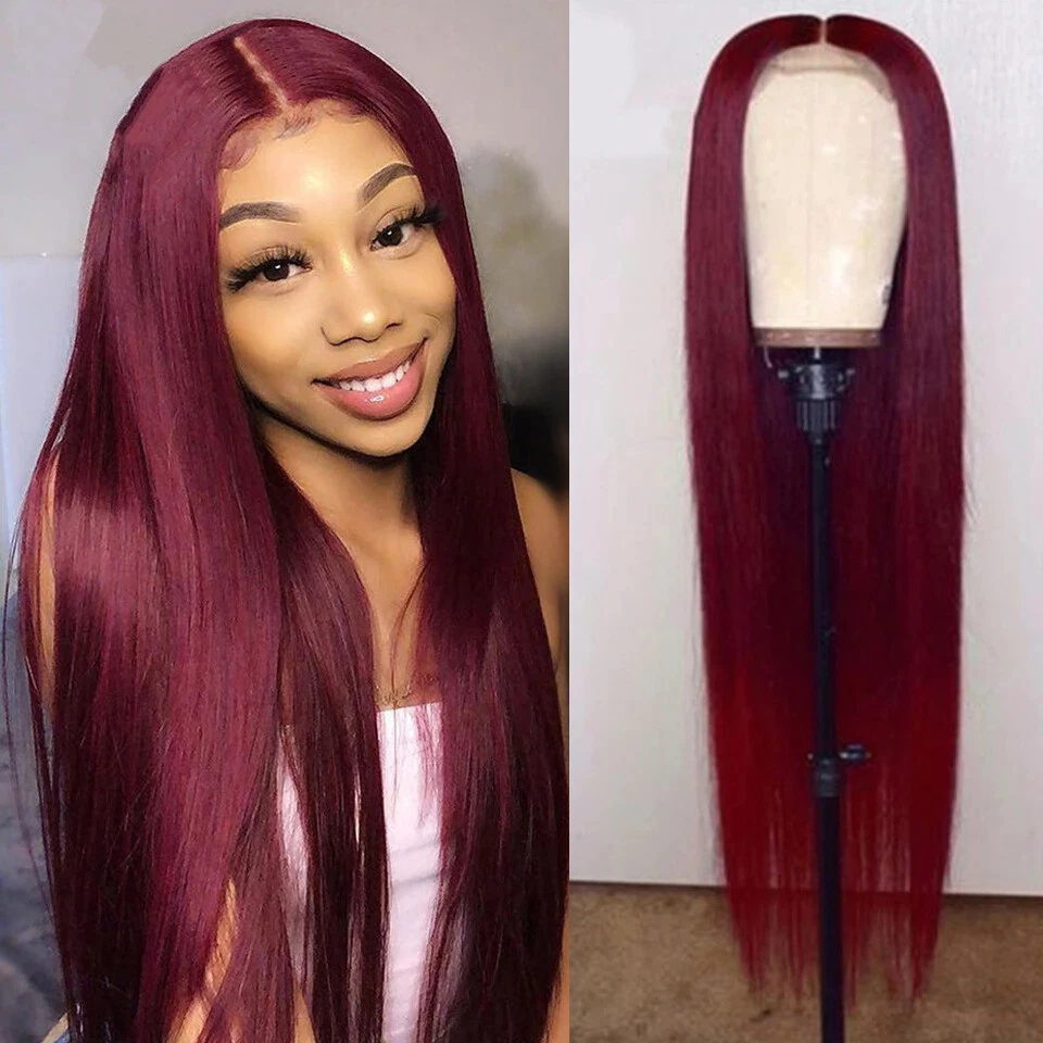 Straight Dark Red Hair