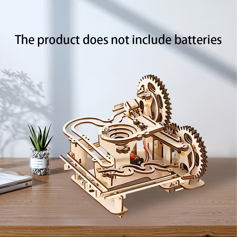 3D Wooden Marble Run Puzzle DIY Model Kit DIY Craft Track Toy No Screws ...