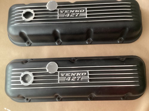 65 -72 Chevy 427 Yenko Black Valve Covers Ansen Aluminum, New | eBay